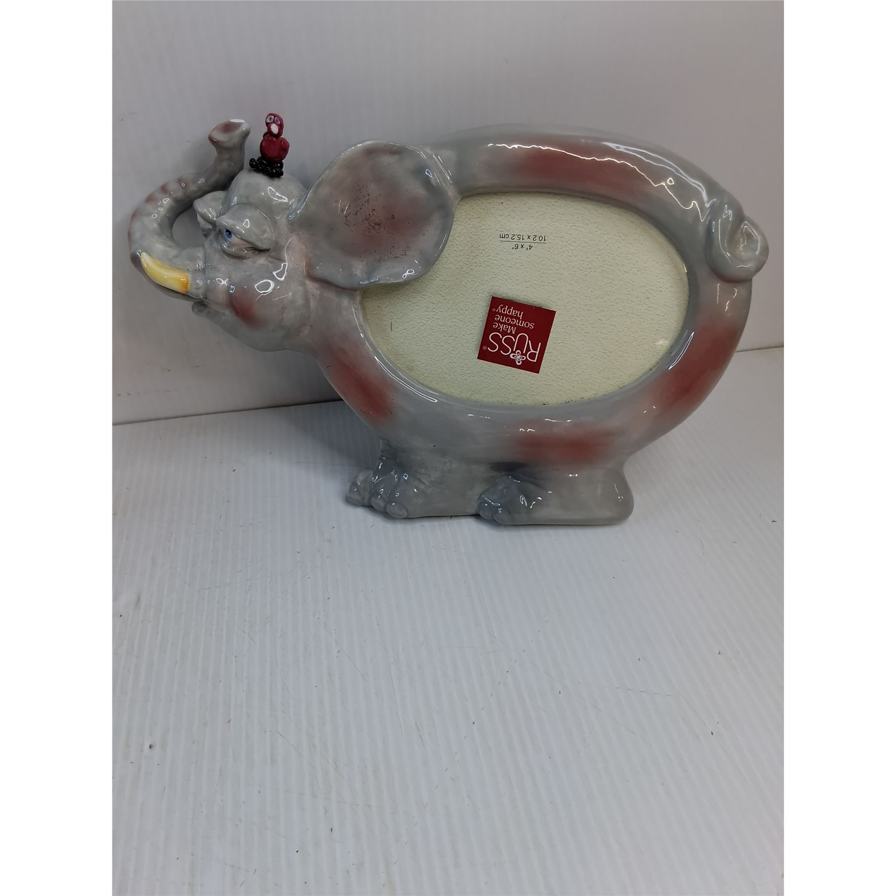 (2) Elephant Picture Frames (4"x6")and Ornament - Bodnarus Auctioneering