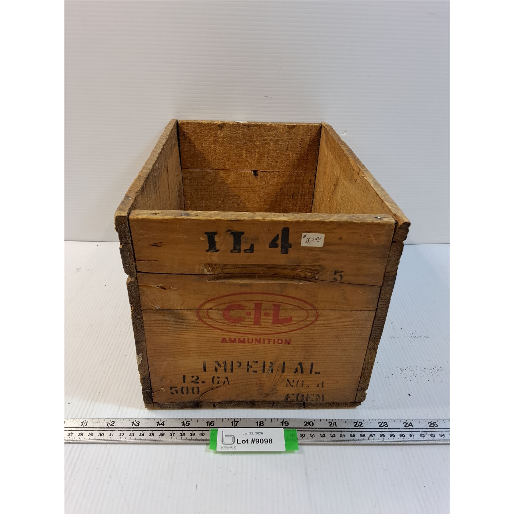 CIL Shot Gun Shells Wooden Crate - 14" x 9" x 9.5" - Preferred Pick-Up ...
