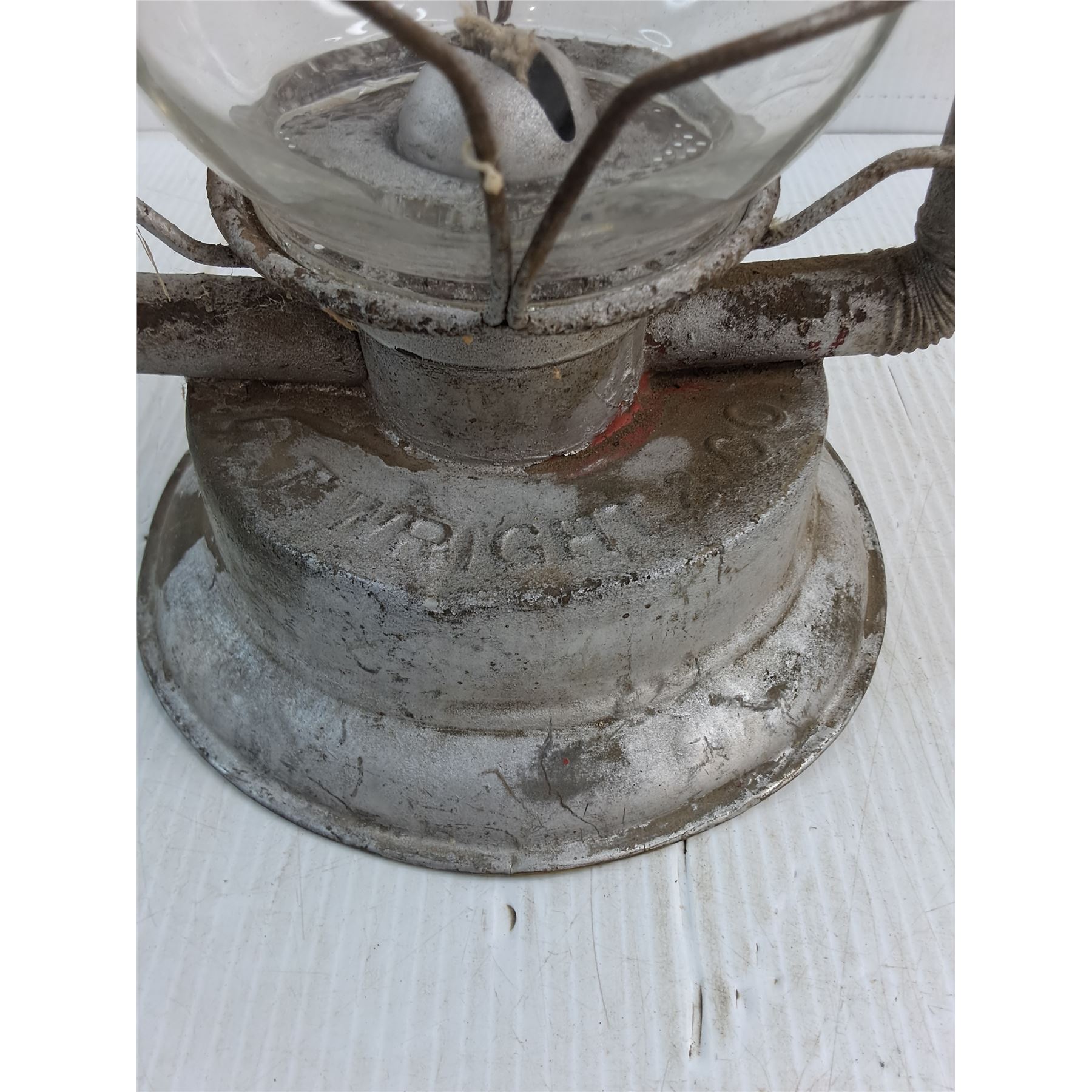 Antique Barn Oil Lantern - 14" High - Bodnarus Auctioneering