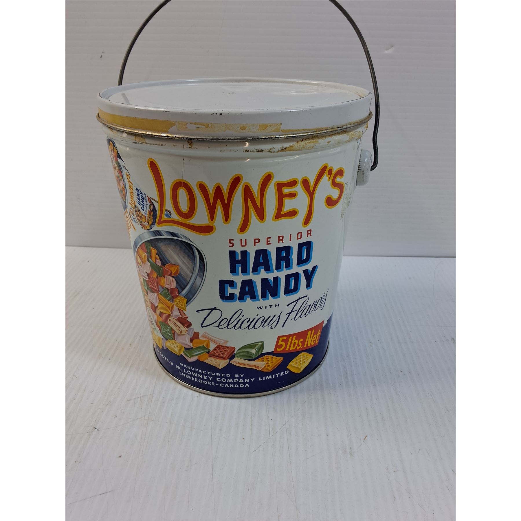 Lowney's Hard Candy Tin Bucket w/Lid - Bodnarus Auctioneering