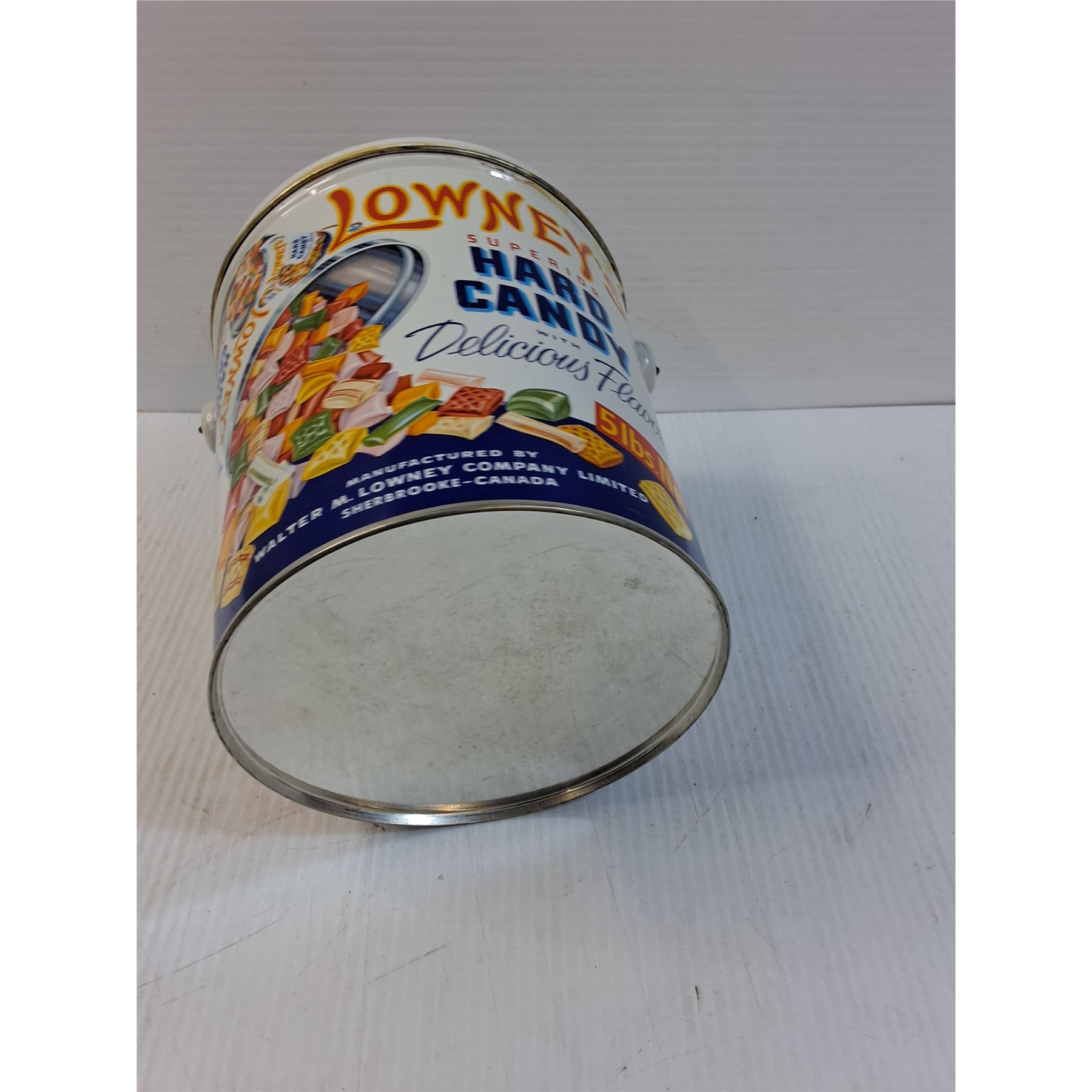 Lowney's Hard Candy Tin Bucket w/Lid - Bodnarus Auctioneering