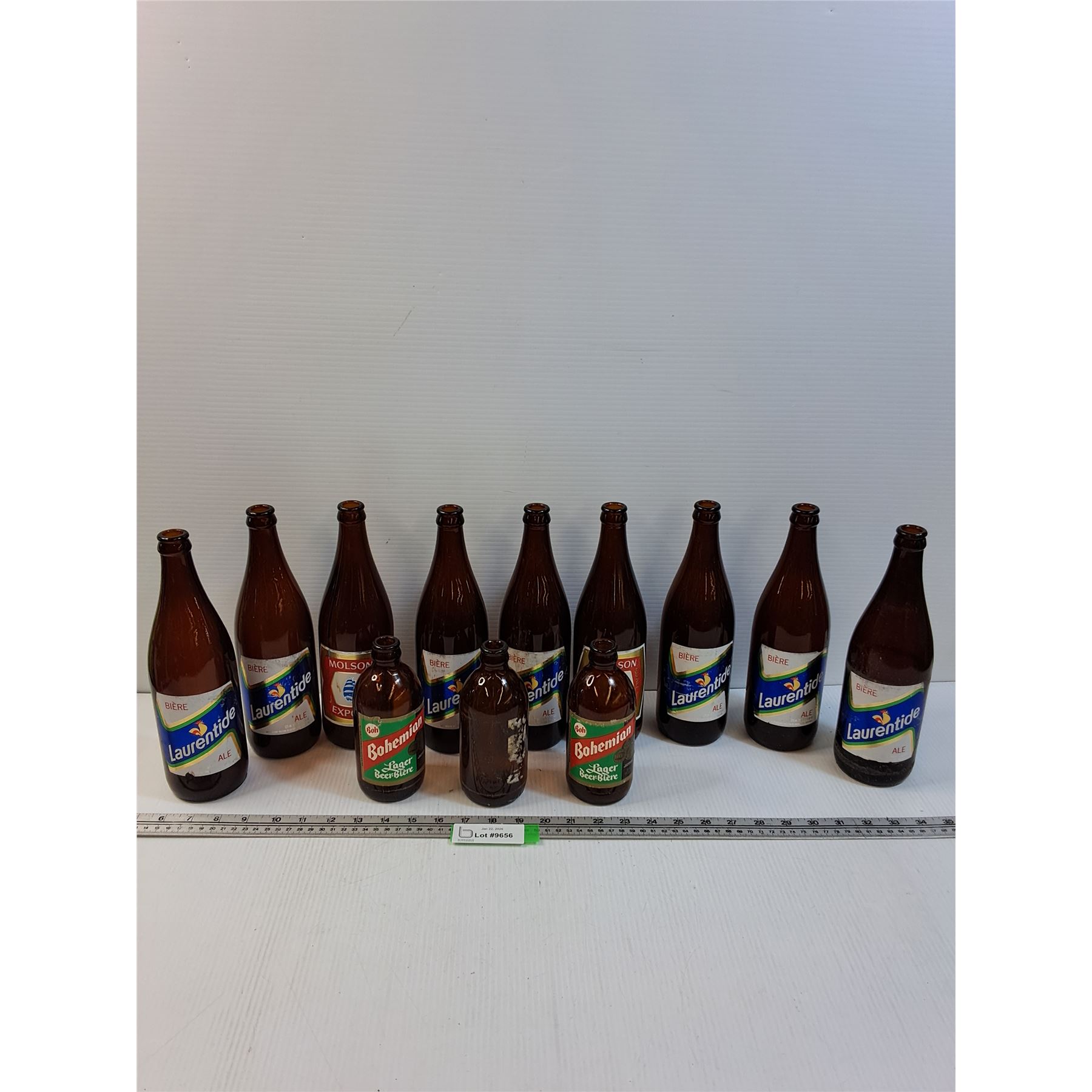 (12) Vintage Beer Bottles w/Box Included - Various - PICK UP