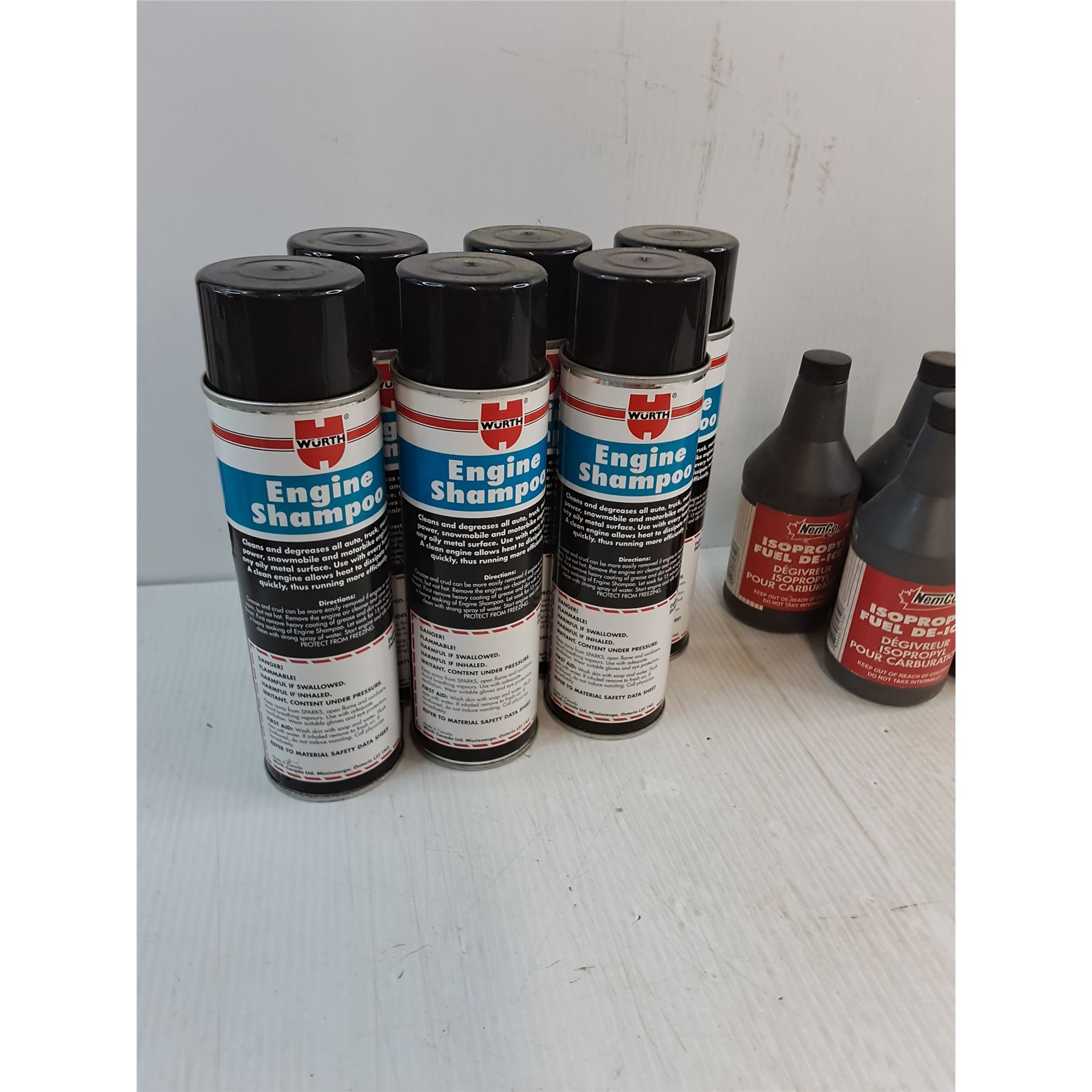 Auto Chemicals Lot (Engine Shampoo, Isopropyl, Fuel Stabilizer, Gas ...