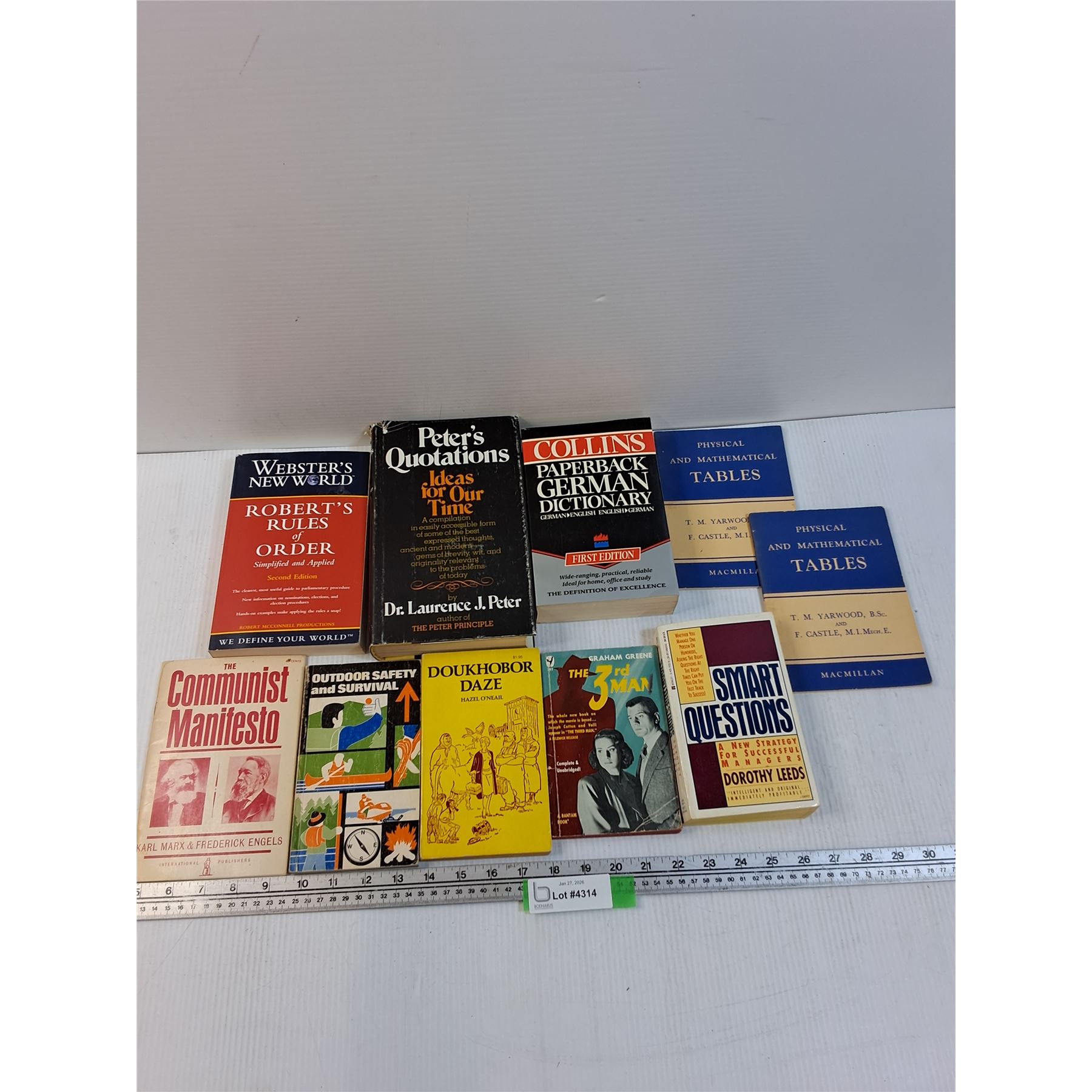 (10) Books: Karl Marx, Doukhobor, Dictionary, Rules of Order, Misc