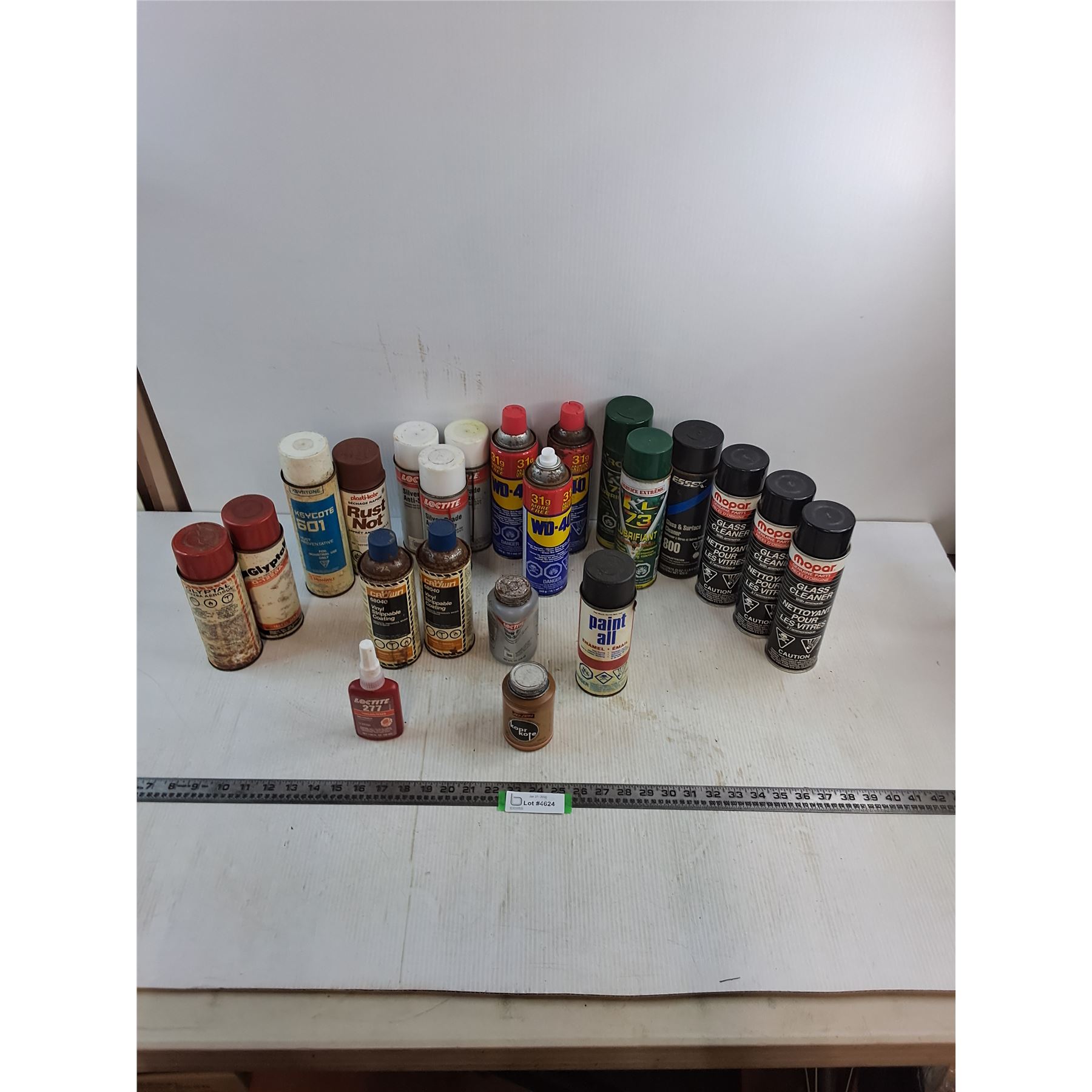 Large Quantity of Chemicals - Partial Amounts (WD40, Rustex, Glass ...