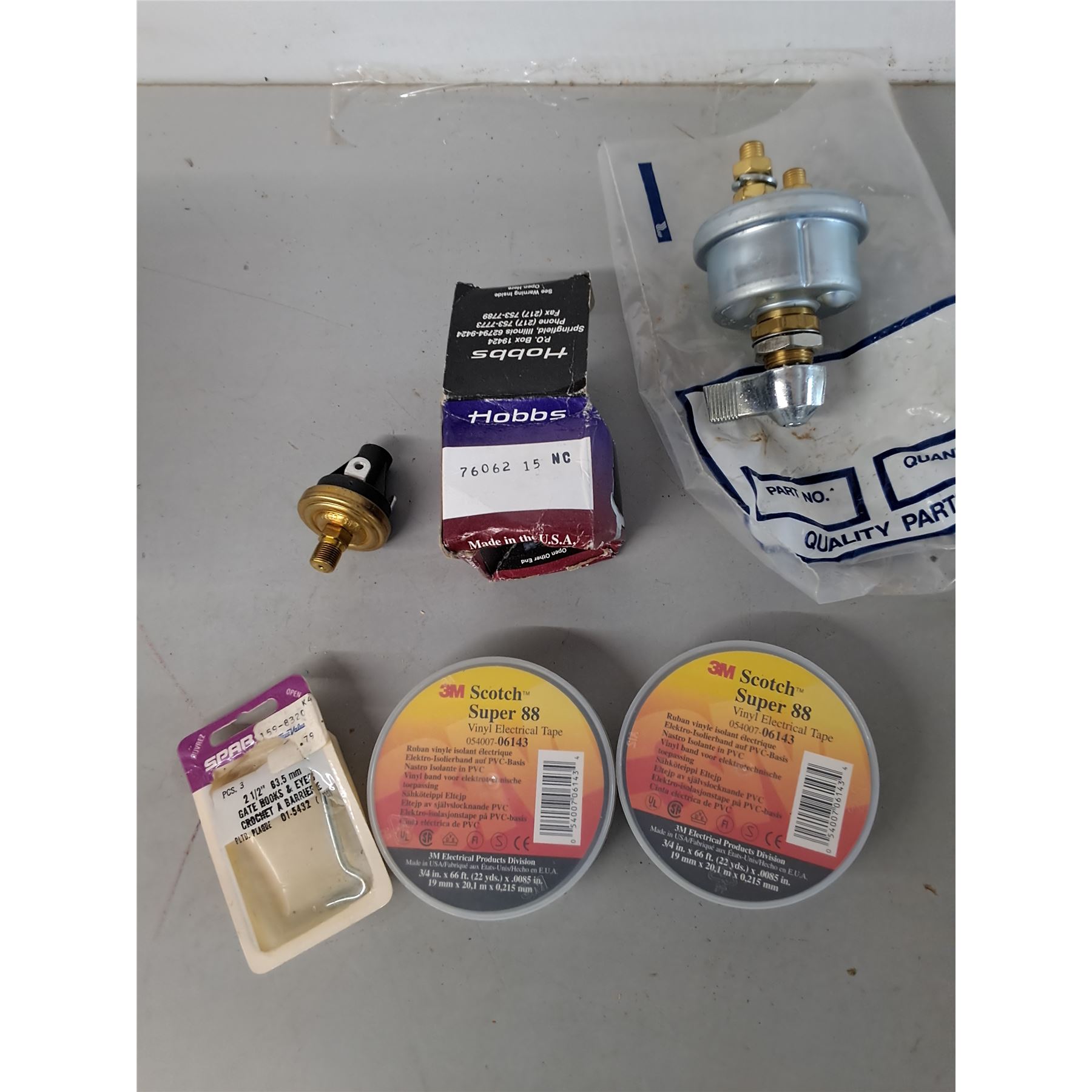 Ignition Switch, Battery Disconnct Switch, Pressure Switch, Misc ...