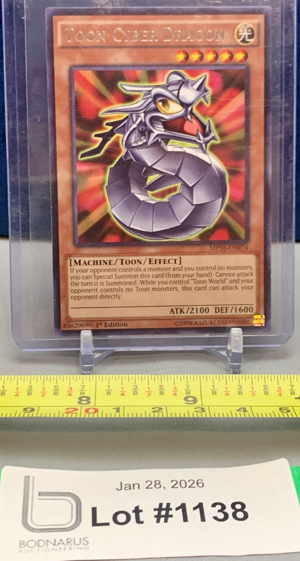 YU-GI-OH Very Rare Gold Toon Cyber Dragon 1st Edition Card! - Bodnarus ...