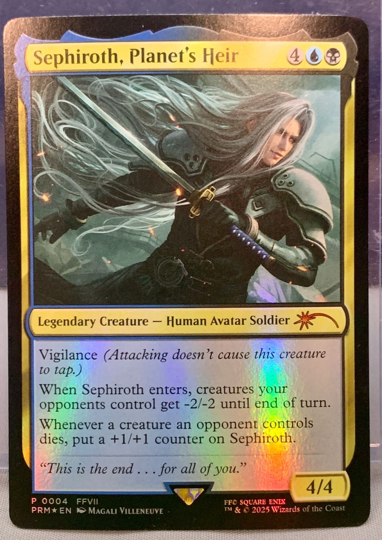 Magic The Gathering MTG Final Fantasy Rare Promo Holo Sephiroth, Planet ...
