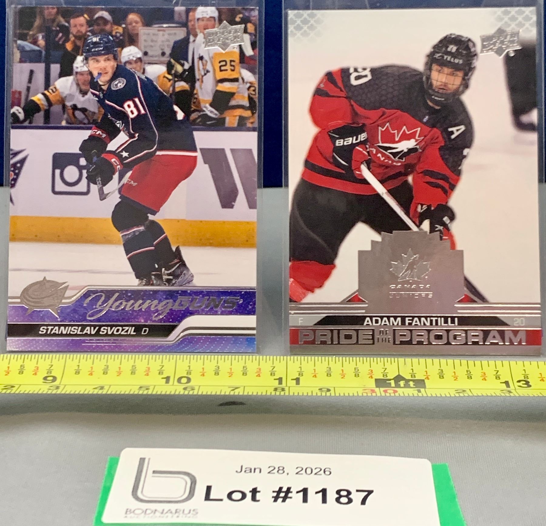 (2) NHL Rookie Hockey cards: Adam Fantilli Team Canada Jrs & Stanislav ...