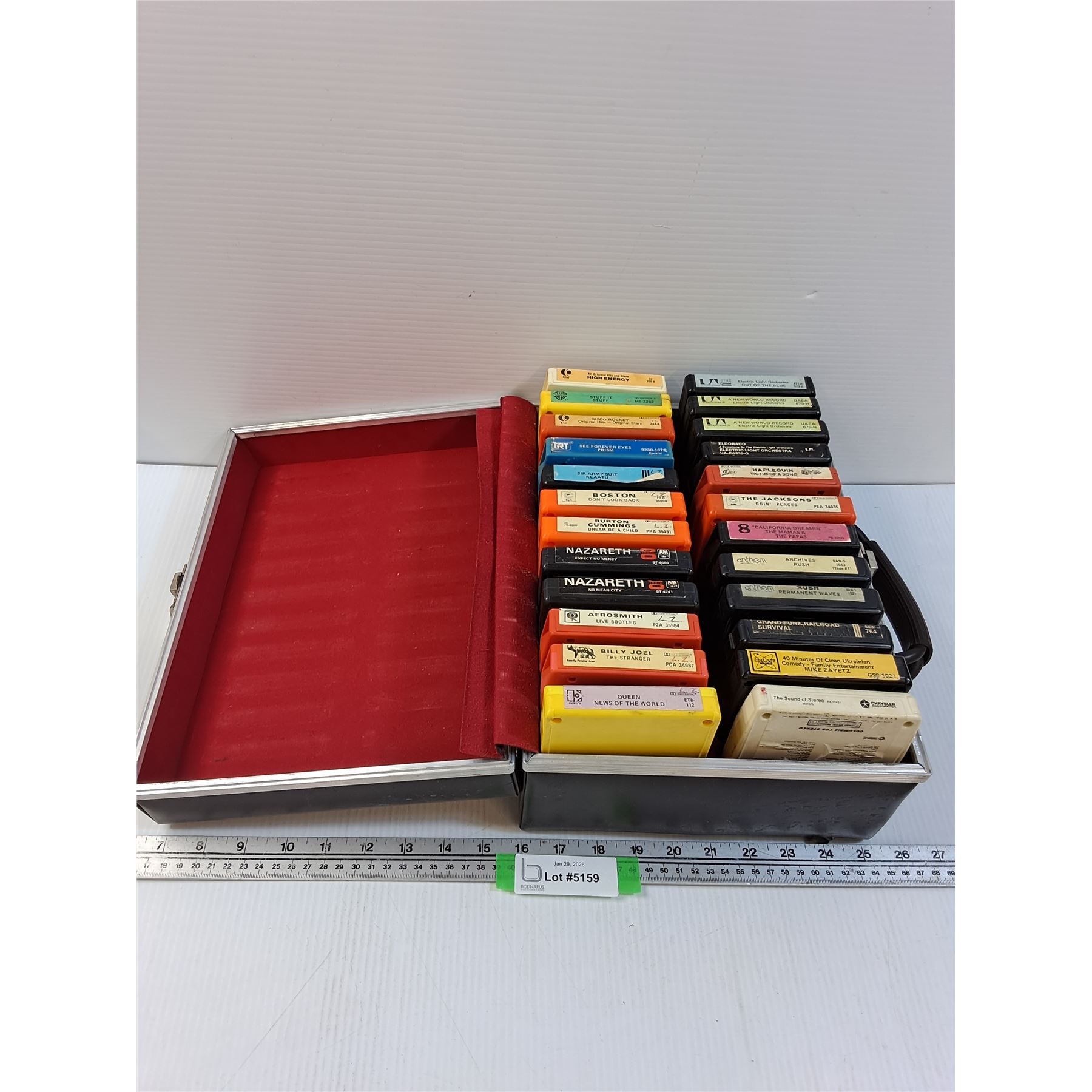 Vintage 8-Tracks & Carrying Case - Bodnarus Auctioneering