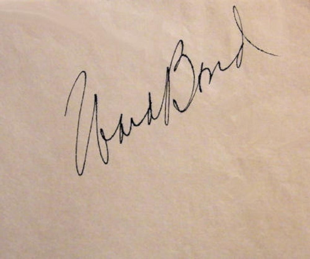 Wagon Train Ward Bond signature slip