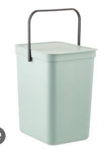Light Green Counter top Waste Bin With Handle and Lid – with mounting ...