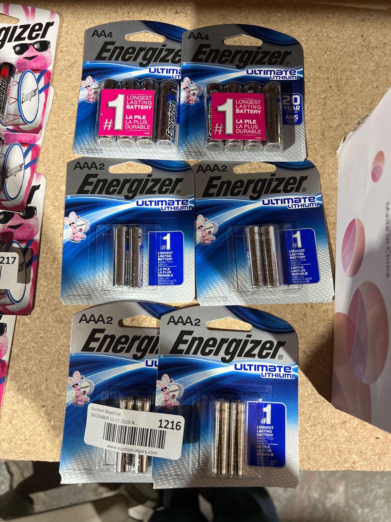 Lot of Energizer Ultimate Lithium AA4 and AAA2 Batteries – Quantity 2 ...