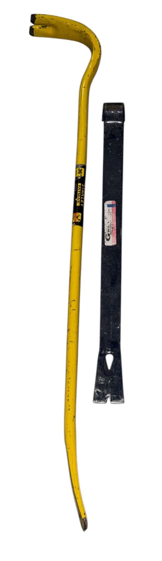 Stanley 36" crowbar & heavy duty 21" steel pry bar