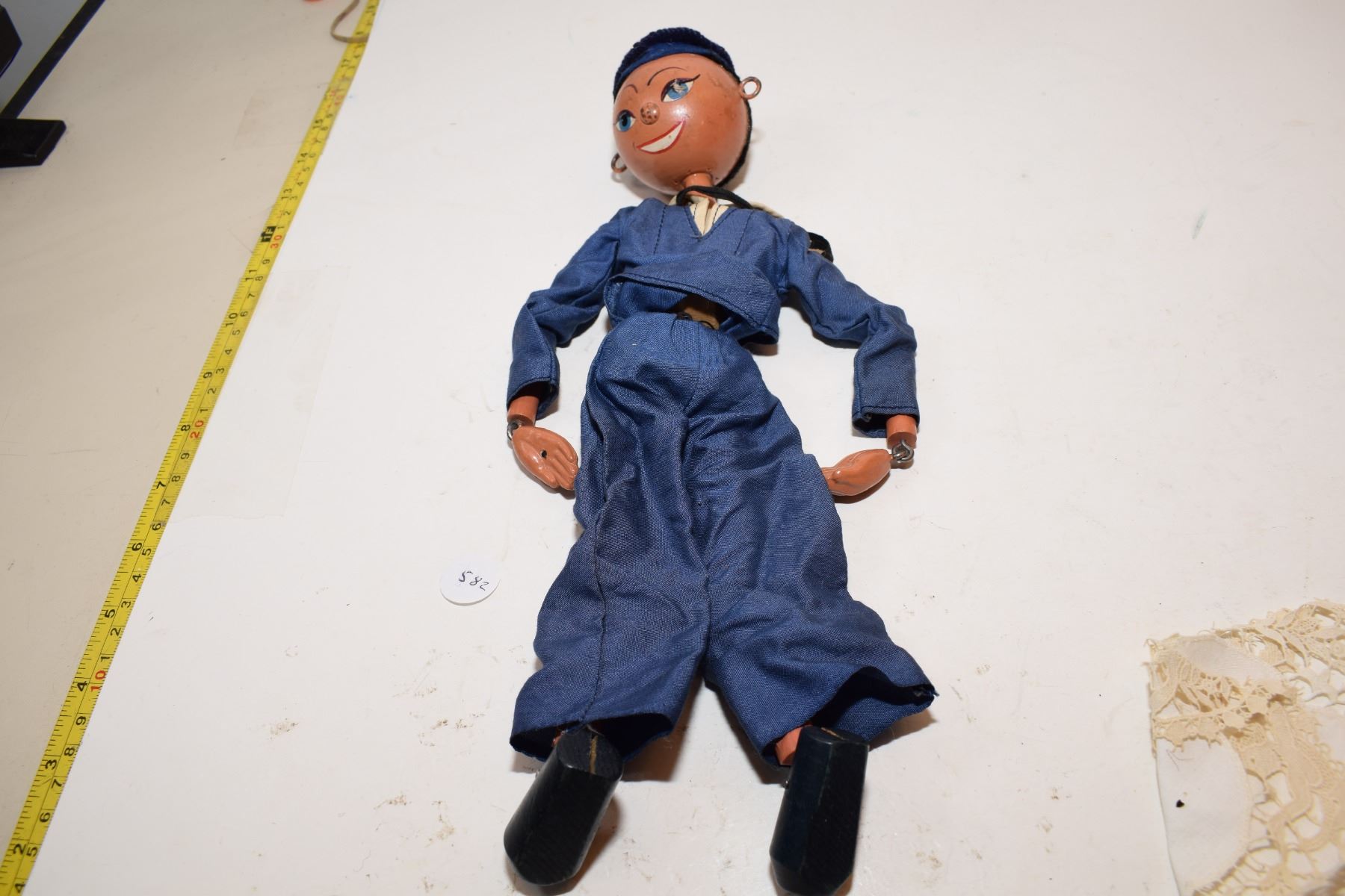 Very Old Marionette Wooden Puppet - Schmalz Auctions