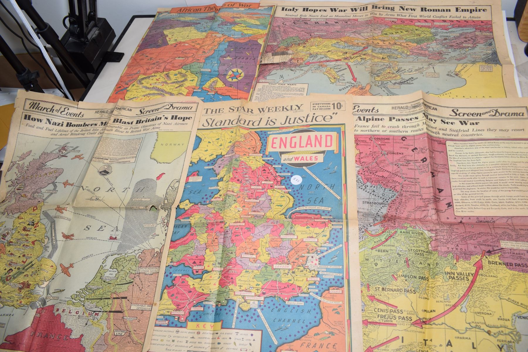 WWII Newspaper War Maps