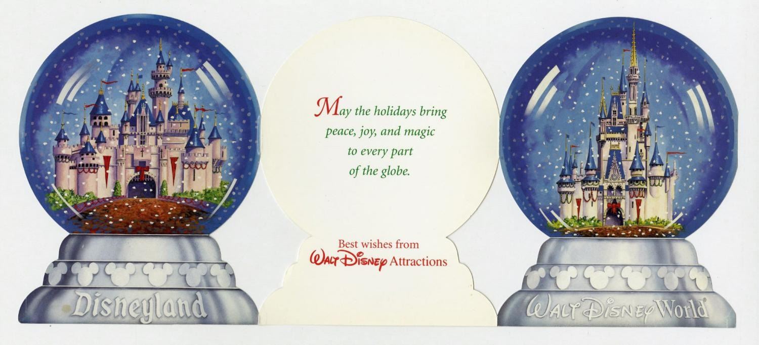 A 1997 Walt Disney Attractions Christmas Card. - Van Eaton Galleries