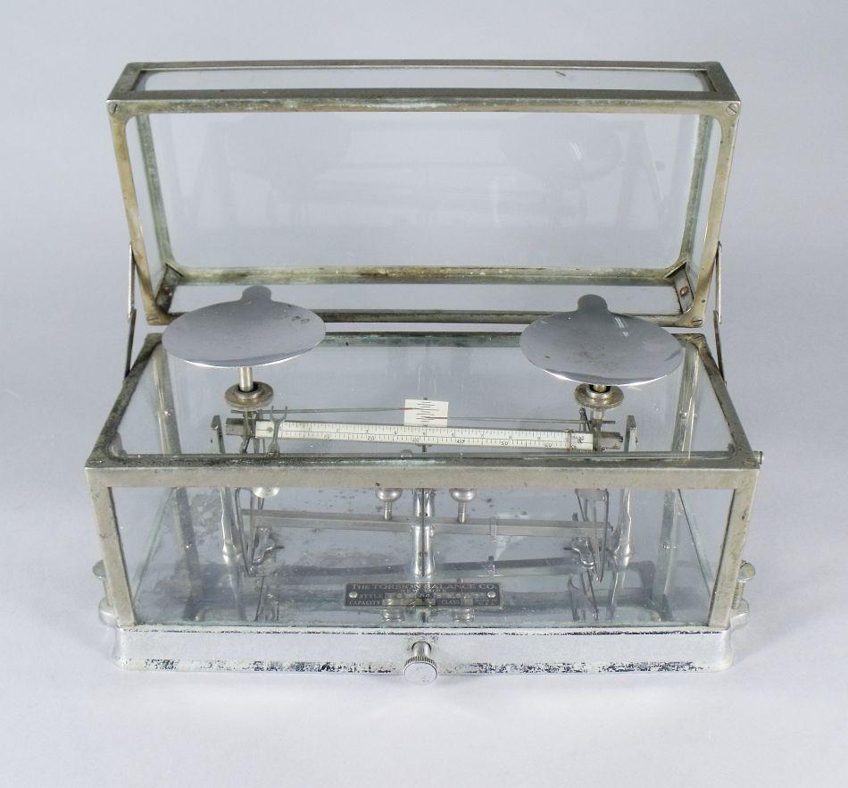 A Vintage Chrome and Glass Pharmacy Scale by Torsion Balance Company ...