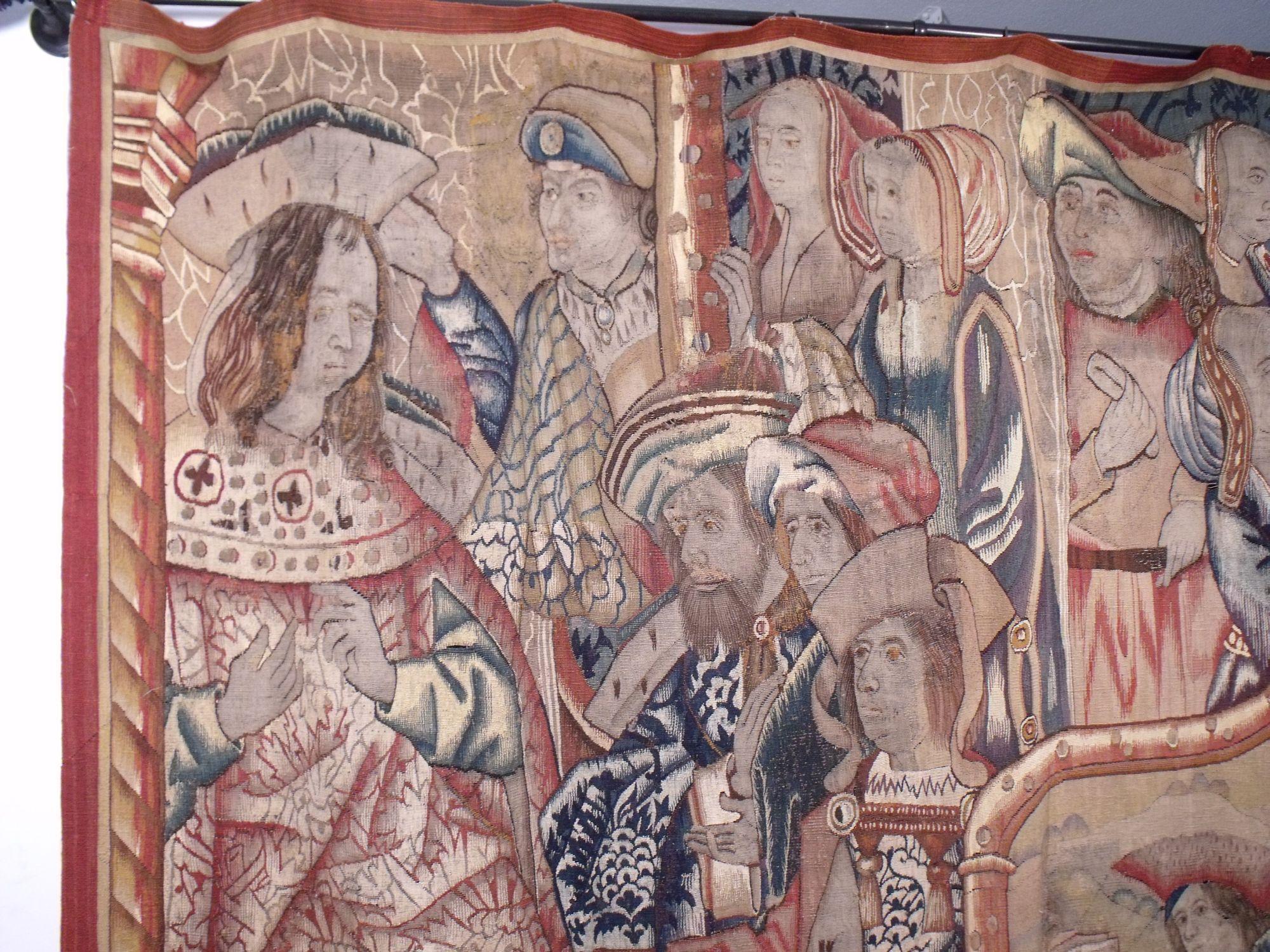 A Late 15th/Early 16th Century Franco-Flemish Gothic Biblical Tapestry ...