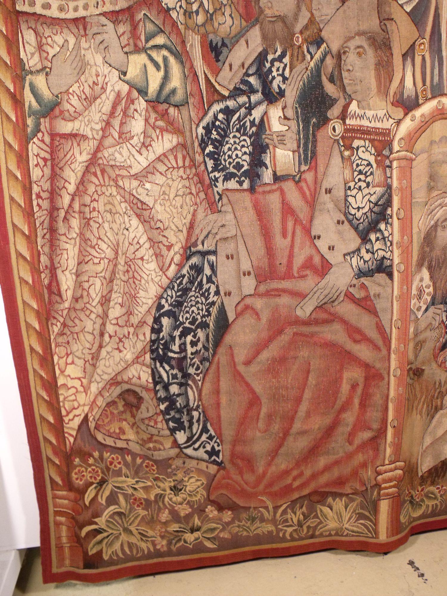 A Late 15th/Early 16th Century Franco-Flemish Gothic Biblical Tapestry ...