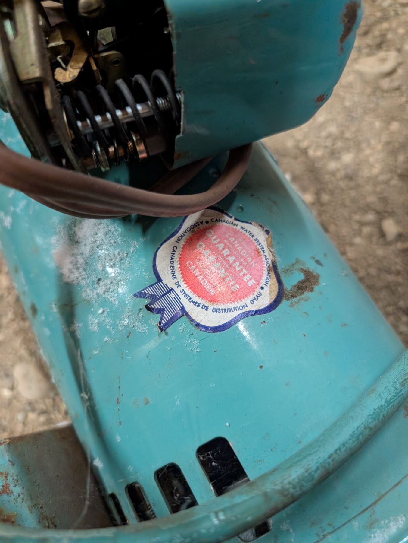 Model V15P Ser. GF8817 Canadian Water System Association A.O.Smith Aqua ...