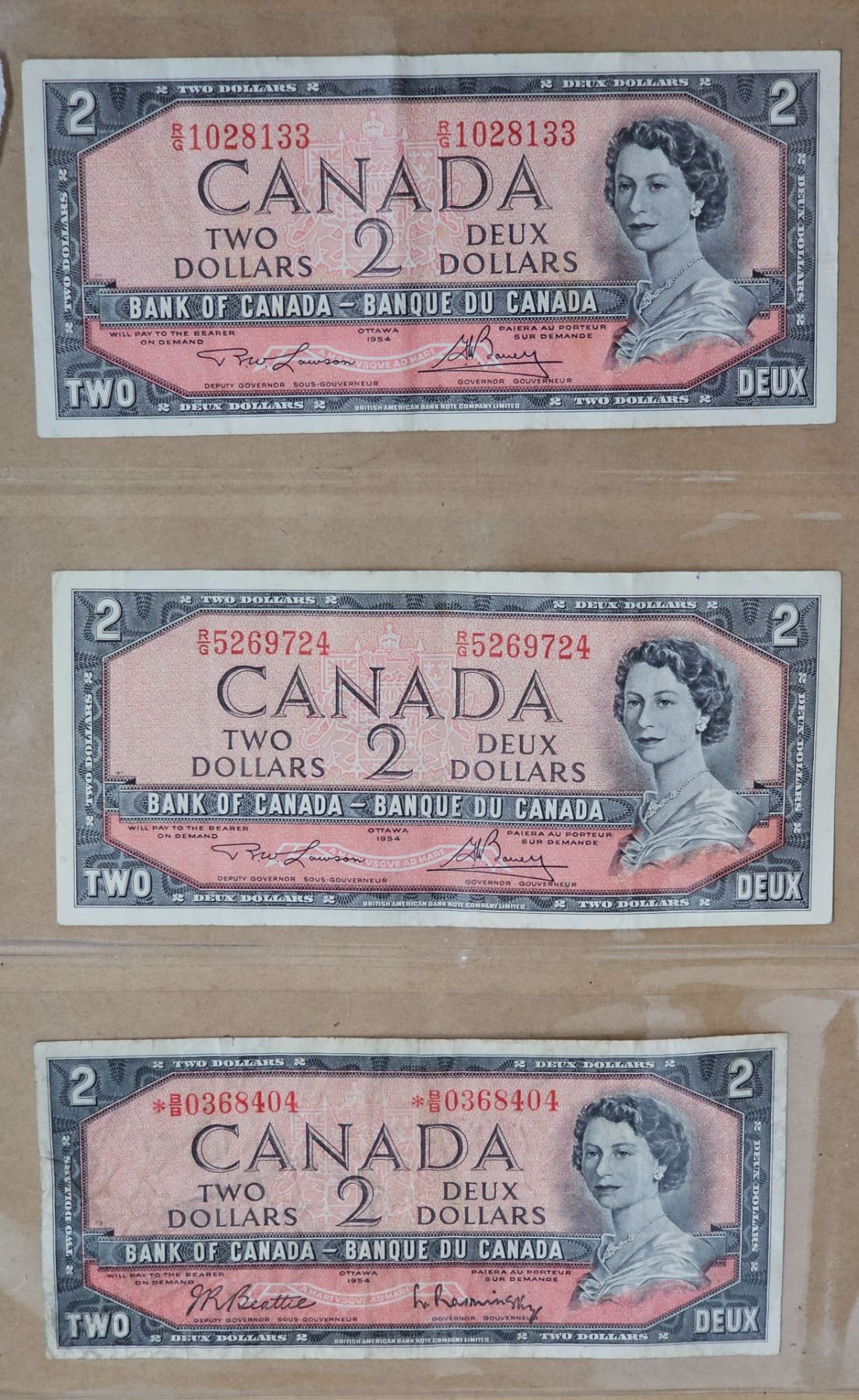 (3) 1954 Canadian Two Dollar Bills - Schmalz Auctions
