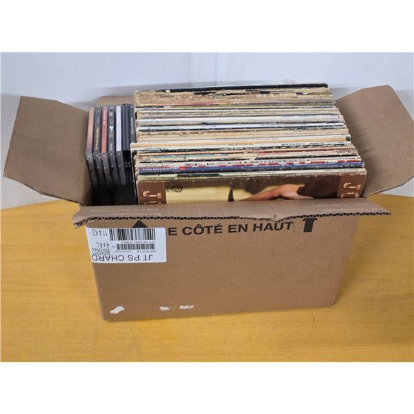 Box of vinyl records and cds - Schmalz Auctions