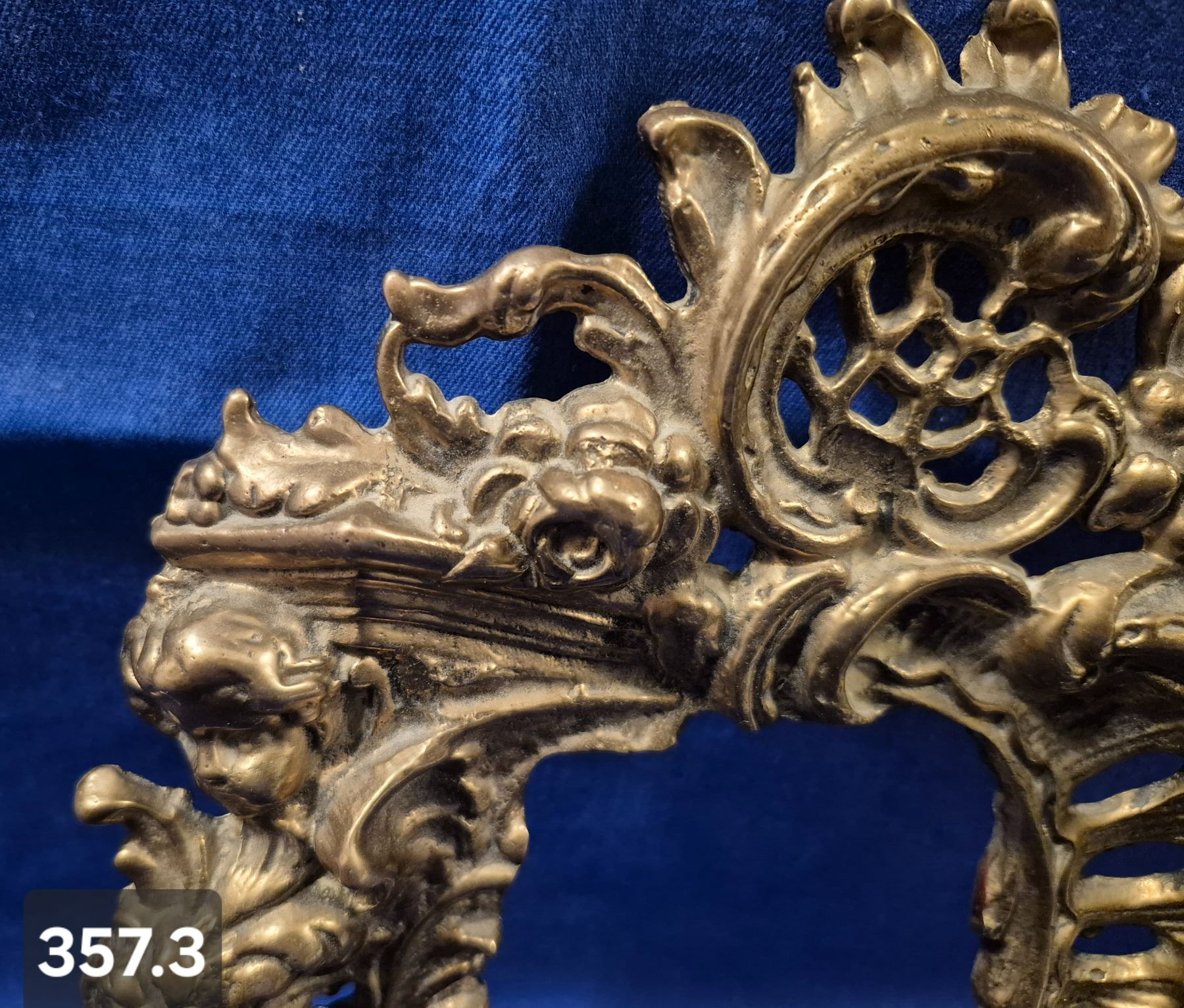 Victorian ornate cast, solid brass, easel-type picture frame - Schmalz ...