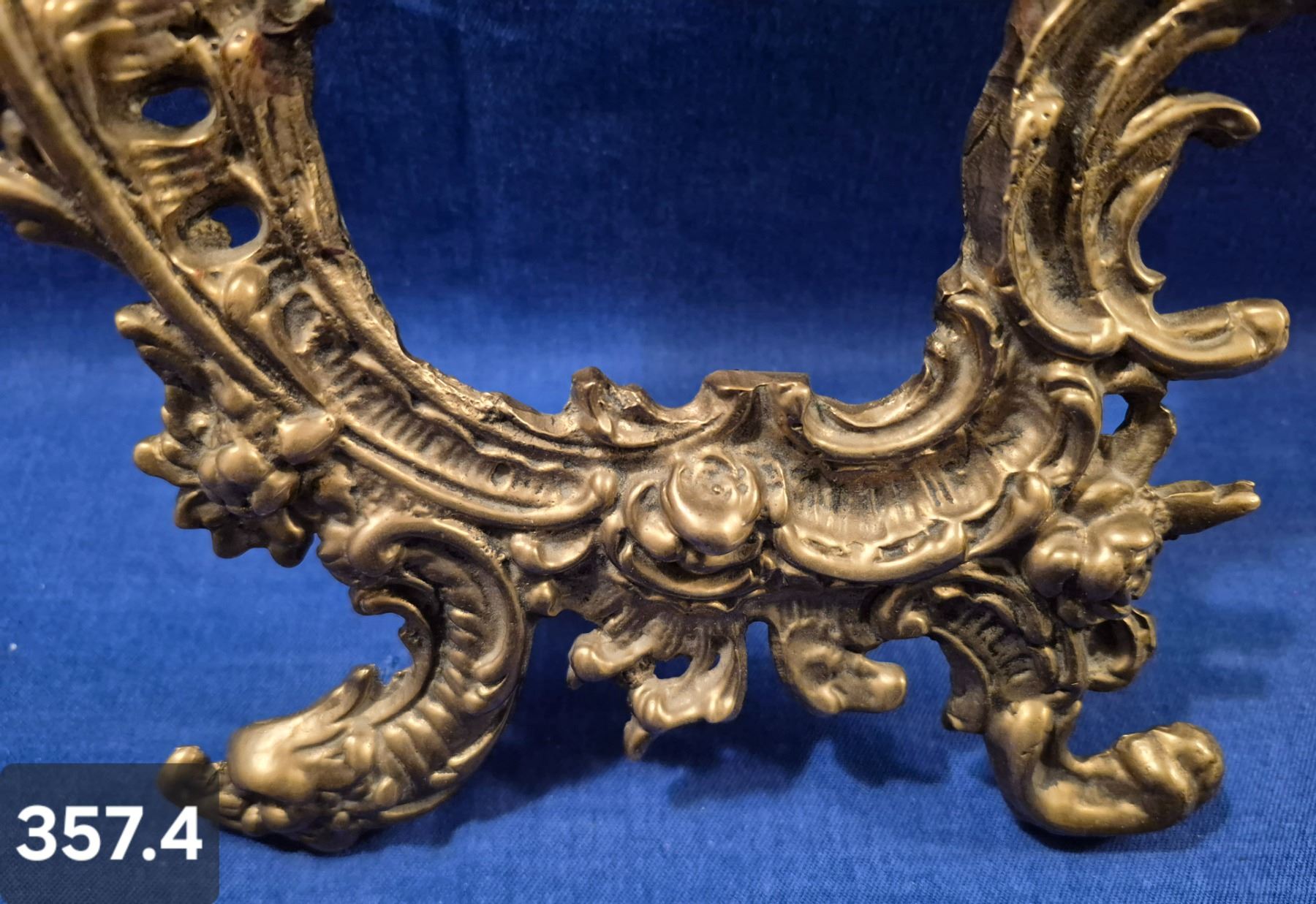 Victorian ornate cast, solid brass, easel-type picture frame - Schmalz ...