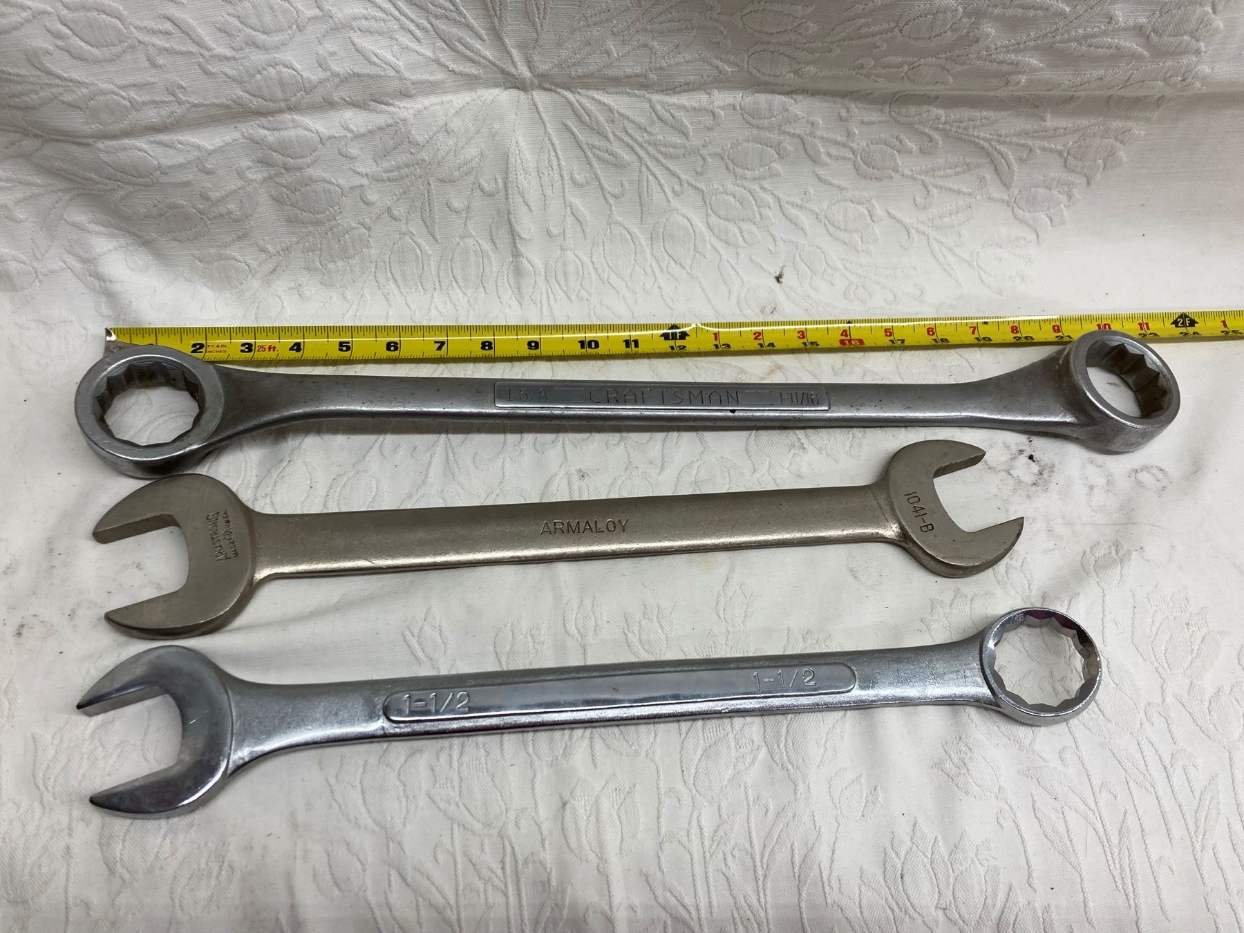 VERY LARGE SPANNER WRENCHES - BOX, OPEN, AND COMBINATION - Cornerbids