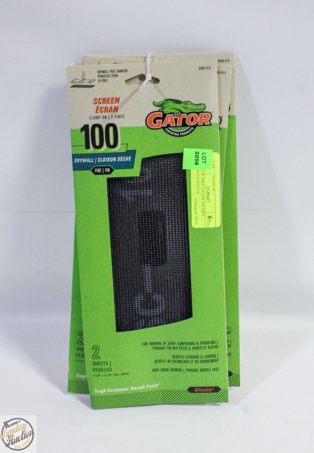 (3) NEW 2PKS GATOR 100 GRIT SANDING SHEETS