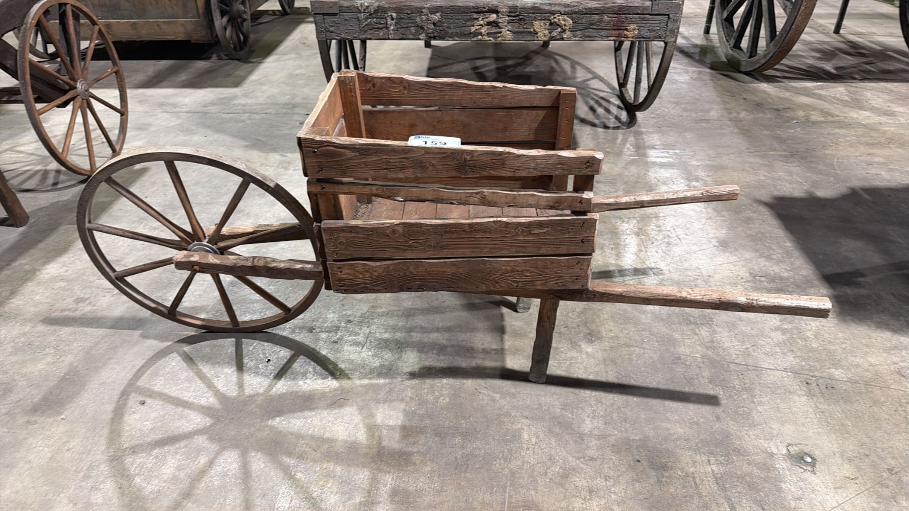 SMALL RUSTIC WOODEN HAND CART - Able Auctions