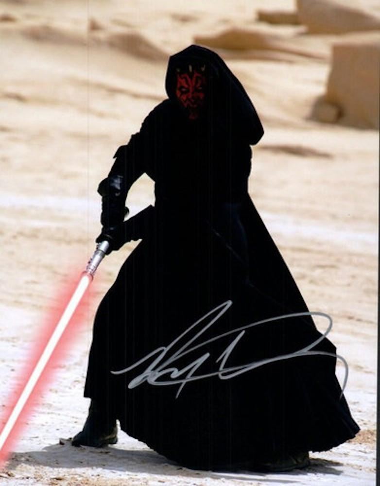 Star Wars Darth Maul Ray Park facsimile signed photo