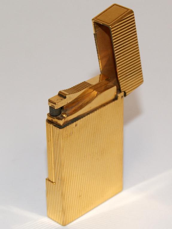 Dupont 18K Gold Filled Lighter W/Case Paris France