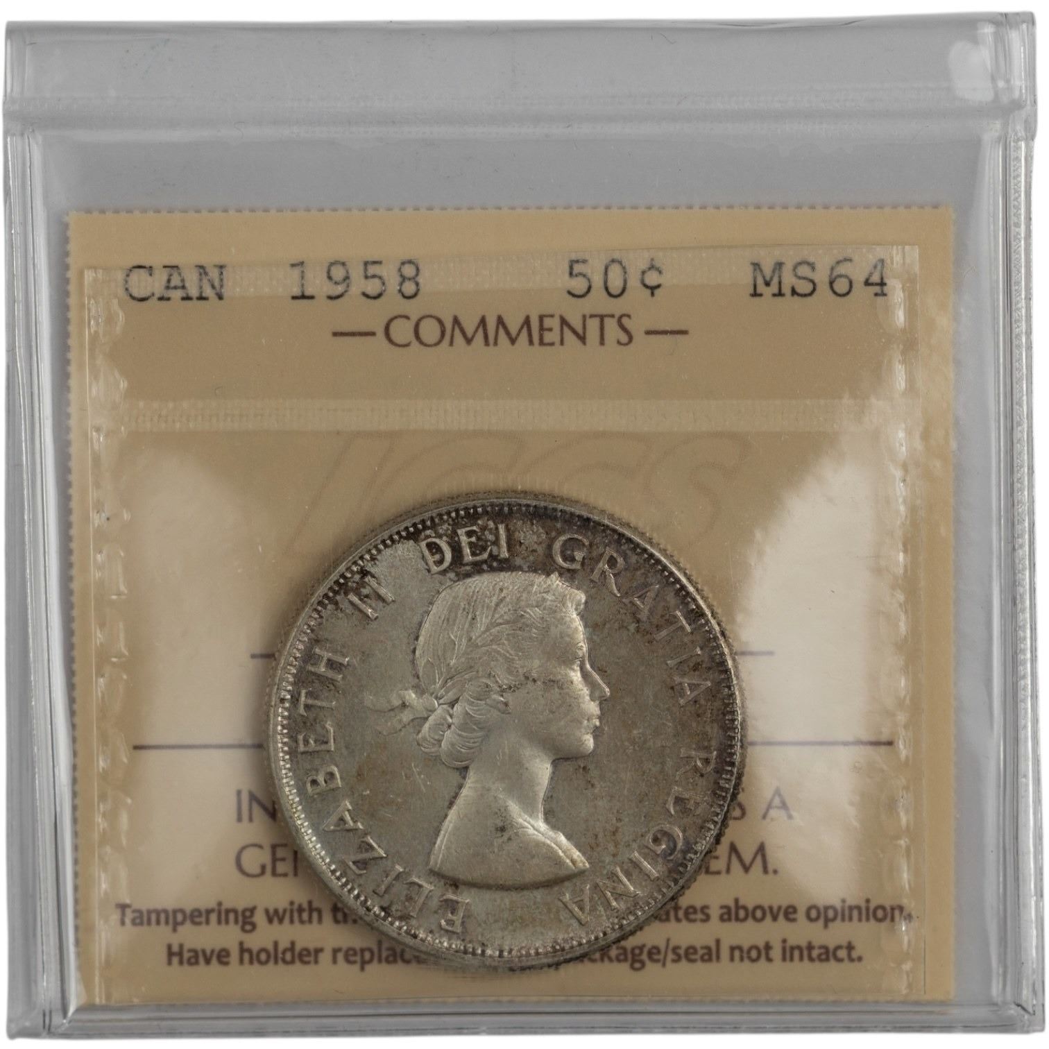 Canada 1958 50 Cent