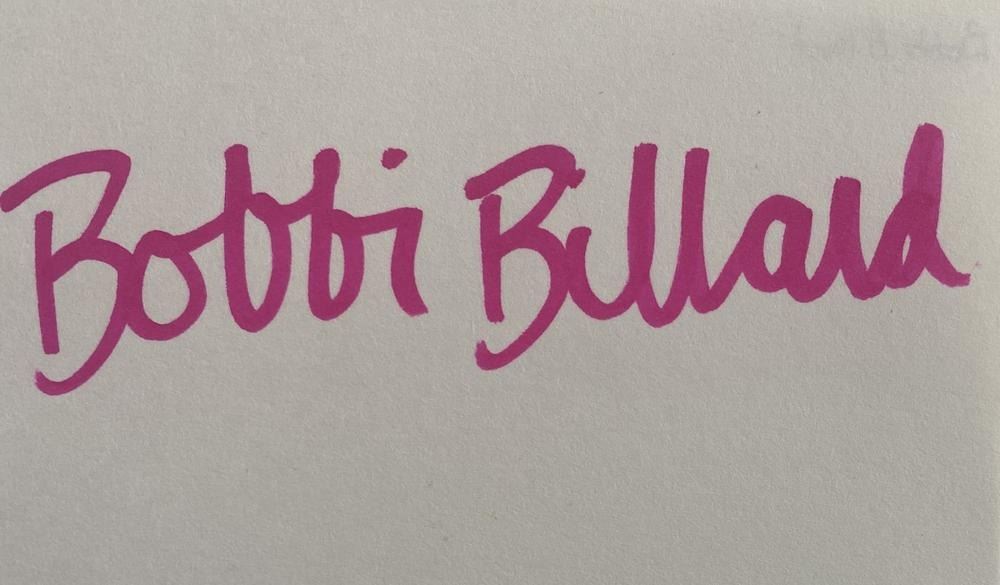 Bobbi Billard original signature