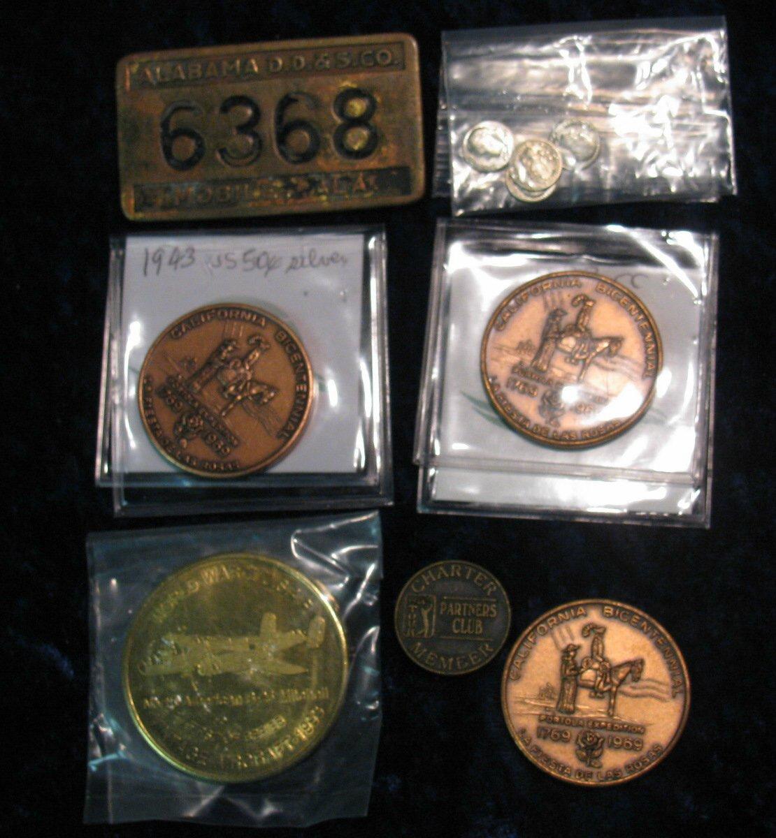 207. Large Brass Alabama D.D. & S. Co."6368" Badge from Mobile, Alabama;