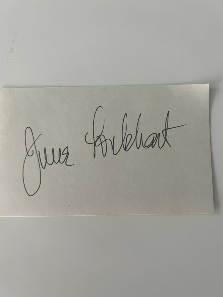 Lassie June Lockhart original signature