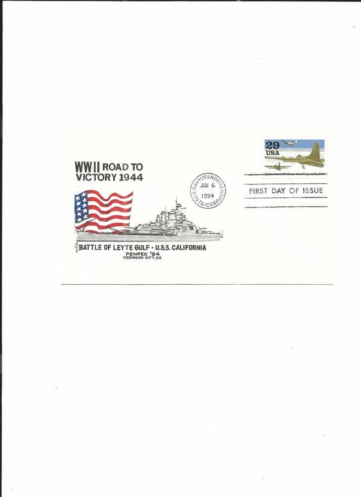 WWII Road to Victory 1944 - U.S.S. Normandy - First Day Cover - Jun 6th ...