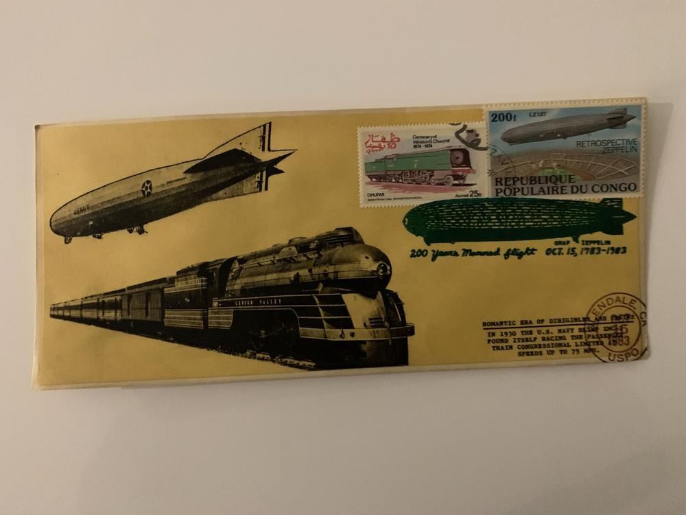 Romantic Era of Dirigibles and Trains - First Day Cover - ZMC-2 U.S ...