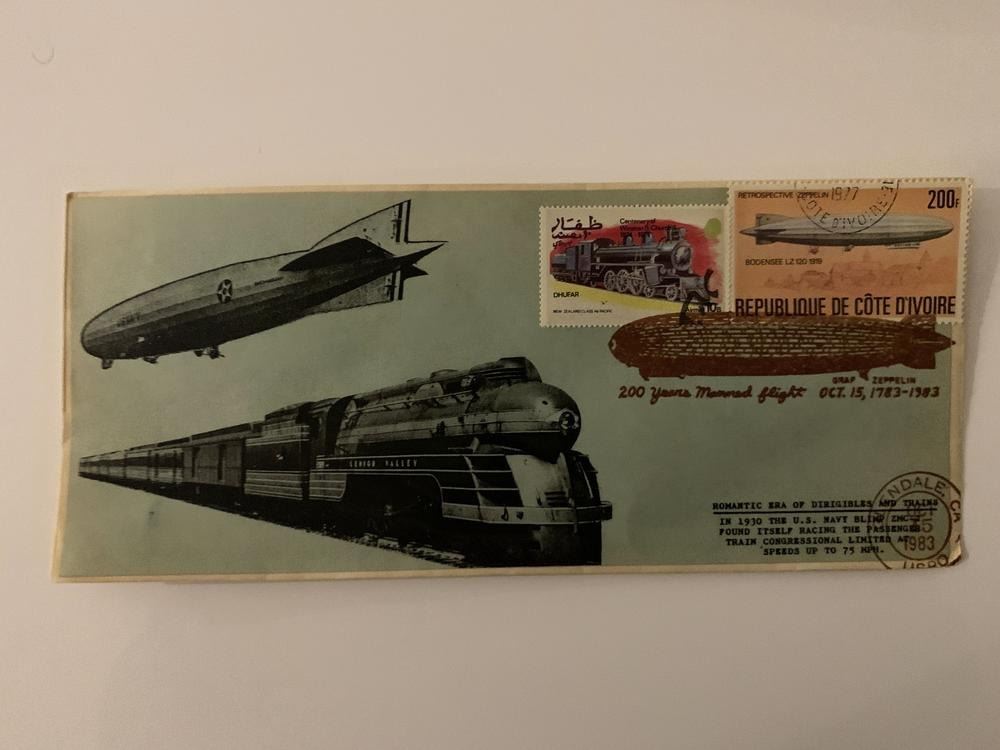 Romantic Era of Dirigibles and Trains - First Day Cover - ZMC-2 U.S ...