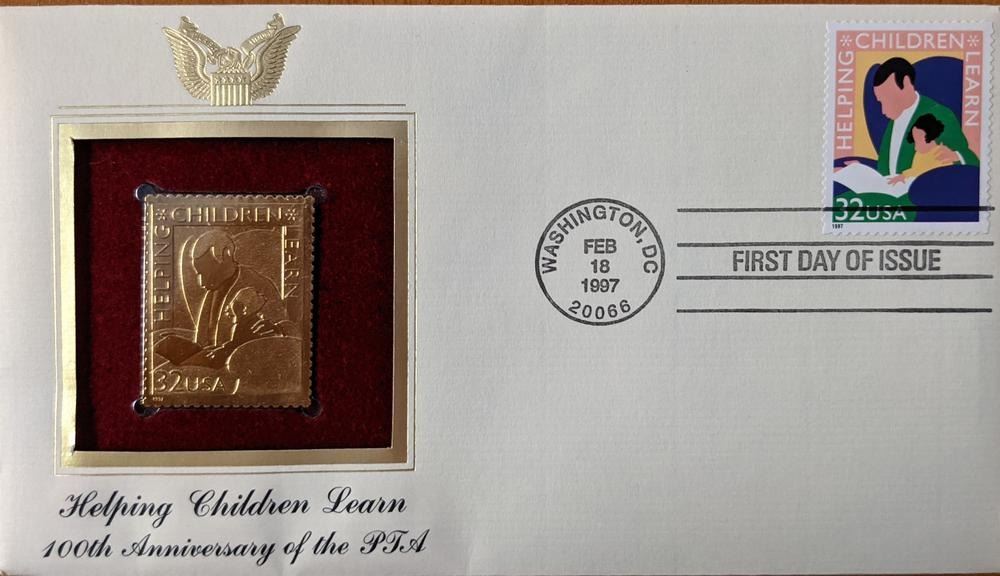100th Anniversary of The PTA Helping Children Learn Gold Stamp Replica ...