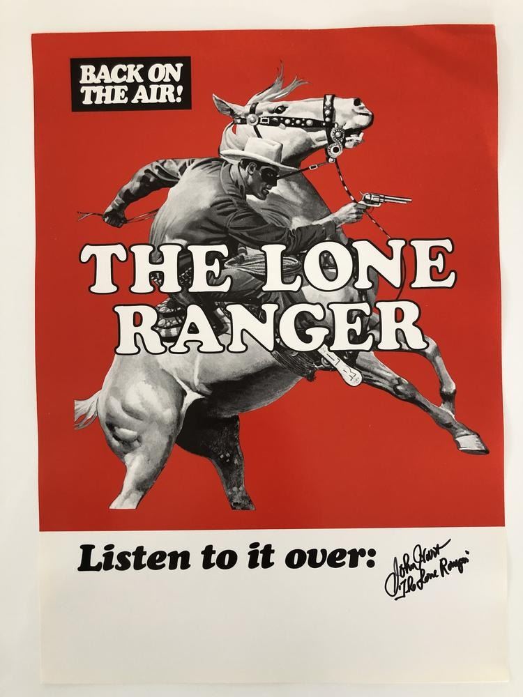 The Lone Ranger John Hart signed original radio poster