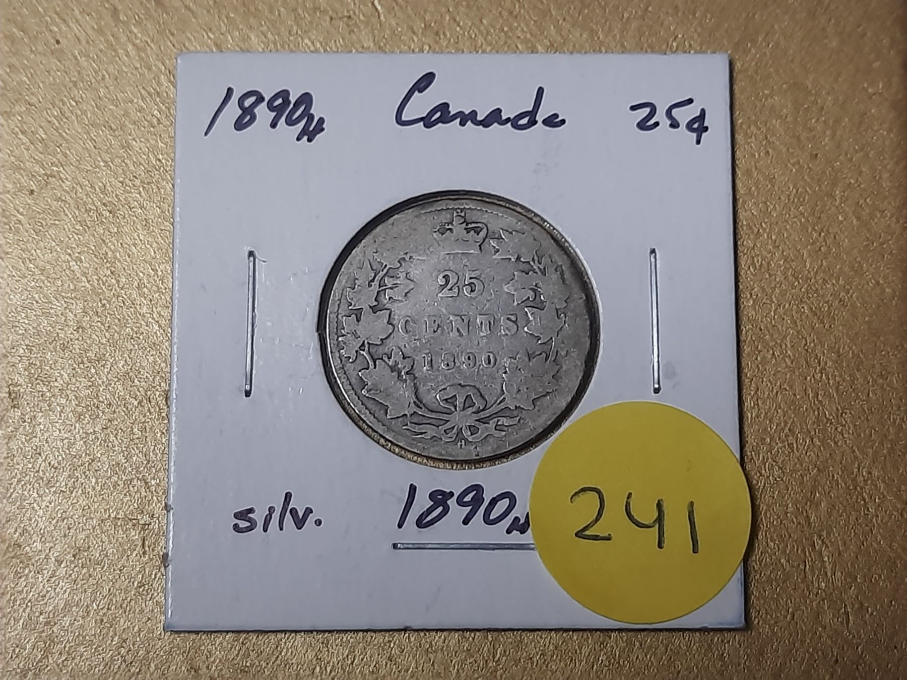 1890 H Canada Silver 25 Cents. - Schmalz Auctions