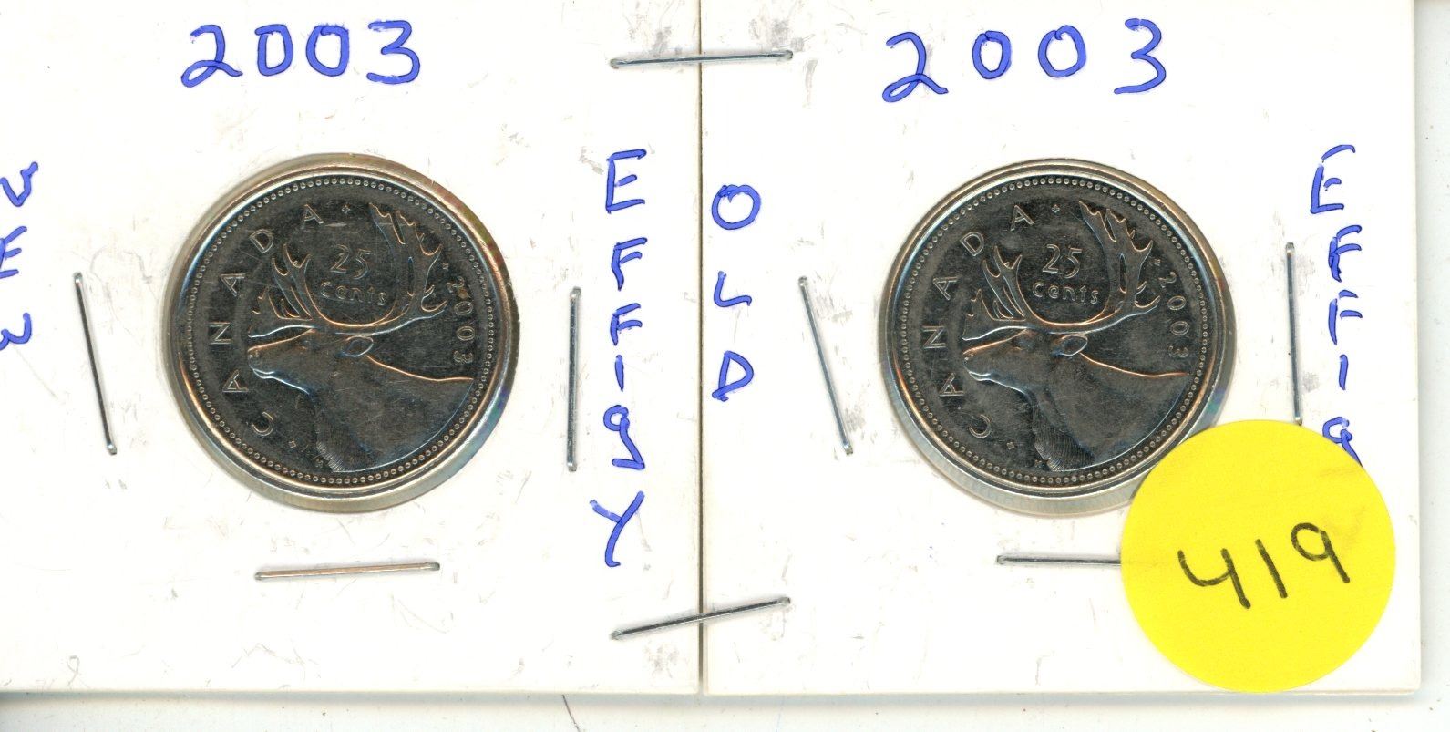 2003 Canadian Quarters,New Effigy & Old Effigy - Schmalz Auctions