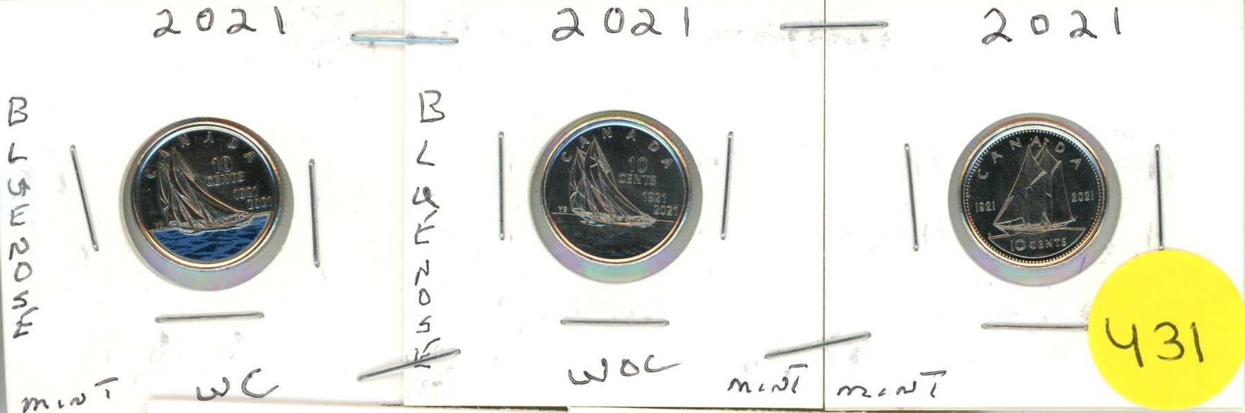 2021 Canadian Blue Nose (1) WC and (2) WOC - Schmalz Auctions