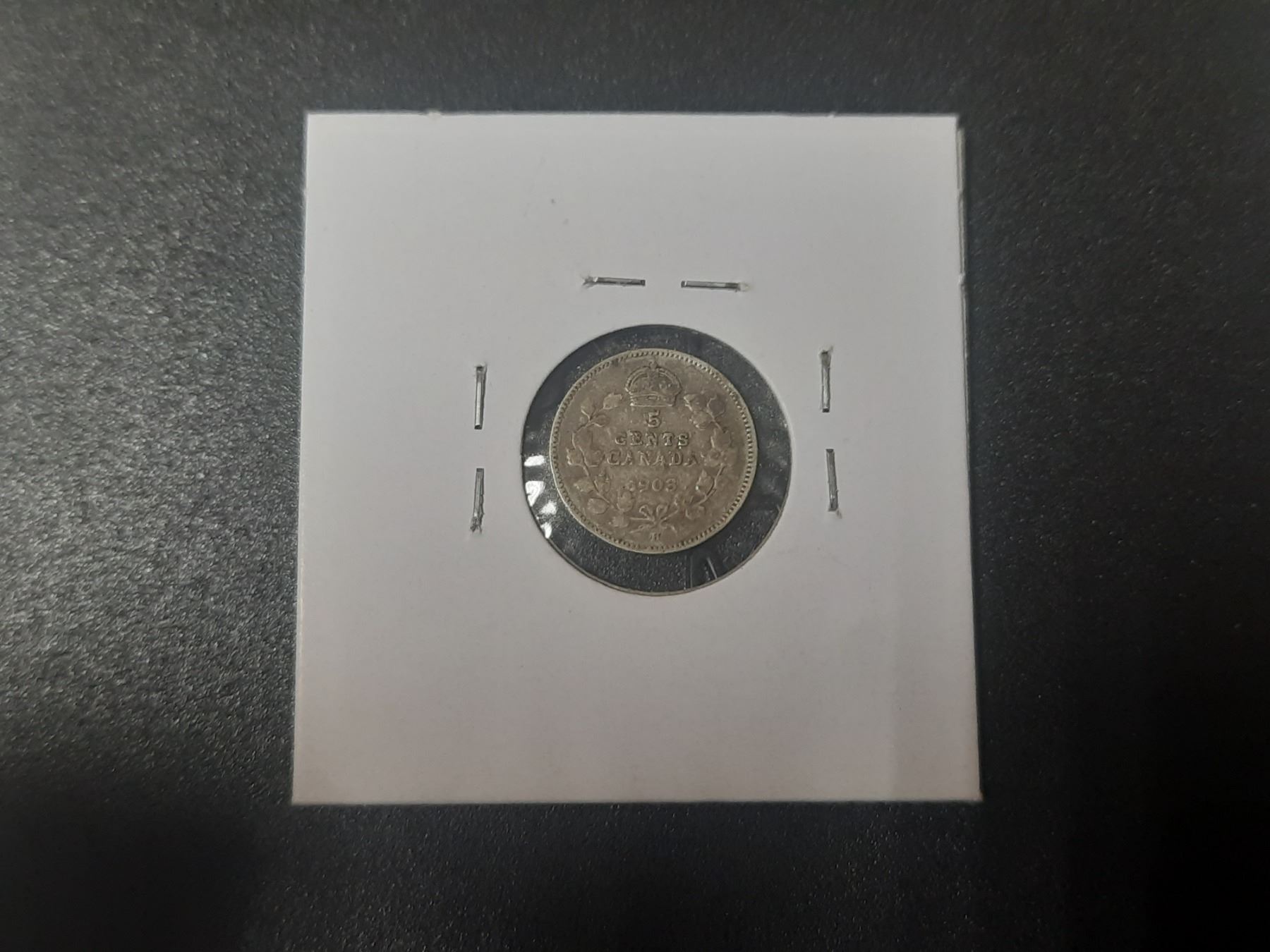 1908 Canadian Silver Small Five Cents - Schmalz Auctions