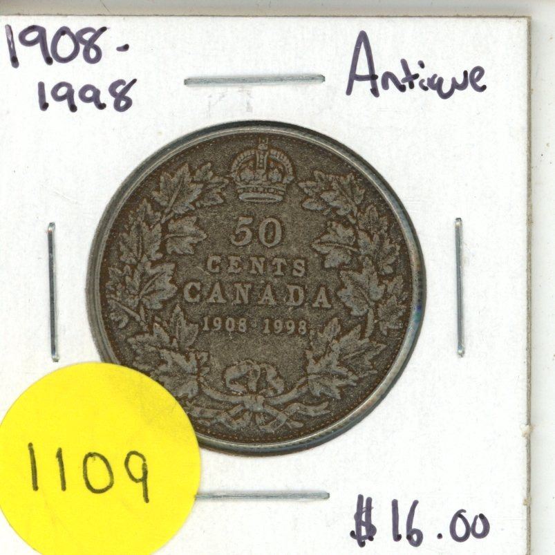 1998 Canadian 50 Cents Coin. - Schmalz Auctions