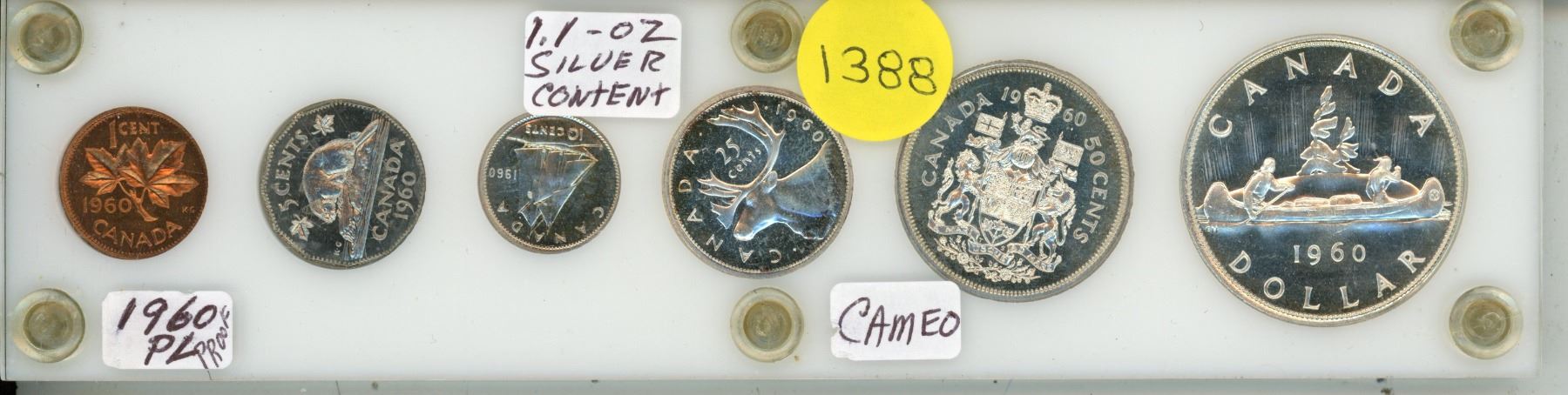 1960 Canadian Silver Proof-like (PL) Coin Set. - Schmalz Auctions