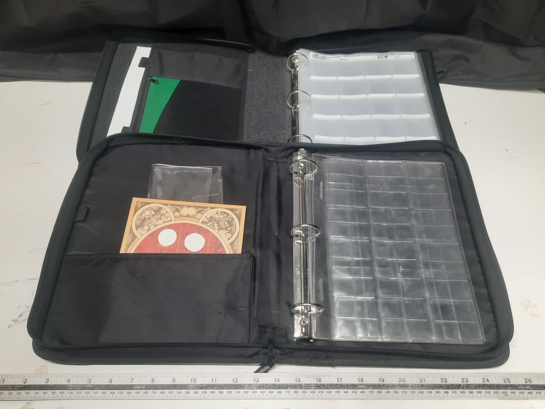 (2) Binder of Empty Plastic Coin Sheets of Different Sizes. (Total 12 ...